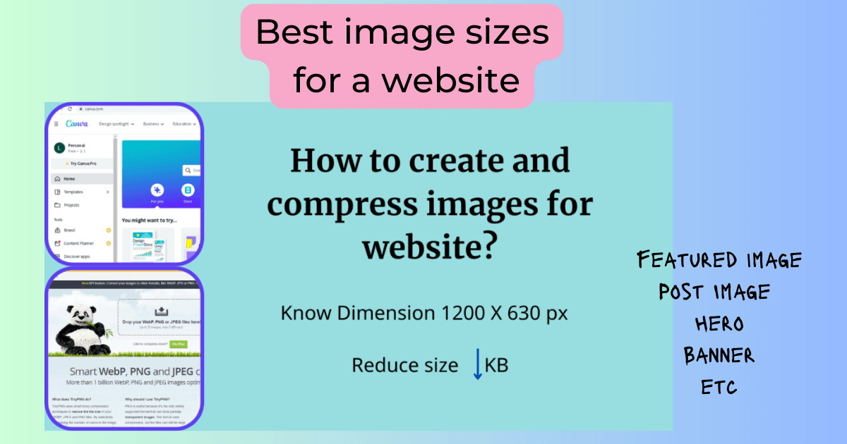 Image sizes that are Best for websites 2024 - Designaxy